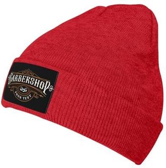 Generic Tricoté Bonnet Logo De Salon De Coiffure Doux Bonnet Chapeau Tricot Slouch Casquette Tricoté pour Adultes Ski Cyclisme