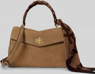 Lauren Ralph Lauren Kleine Satchel aus Kalbnappaleder mit Tuchdetail Modell FARRAH
