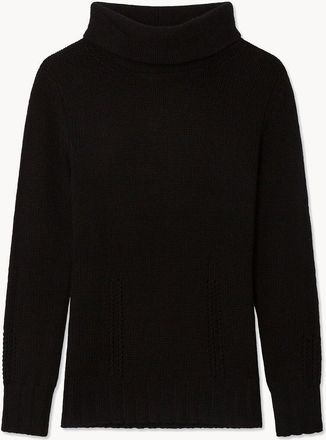 Kujten Pull cachemire col roulé double femme, 8 fils - Pull Blanche