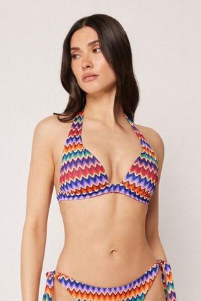 Calzedonia Triangel-bikinioberteil Mit Polsterung Vibrant Chevron Aufdruck