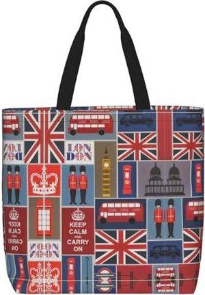 Generic Symboles De LAngleterre Sac Fourre-Tout D&eacute;contract&eacute; Tote Bag L&eacute;ger Sac A Main Femmes Pour Travail Quotidienne Shopping