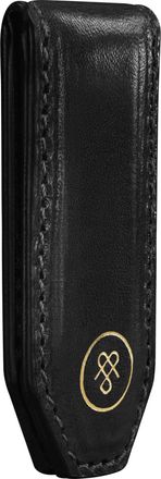 Maxwell Scott Magnetische Geldklammer aus Luxusleder für Herren - Handgefertigt aus italienischen Vollnarbenhäuten - The Pesaro Schwarz