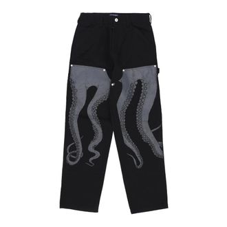 Octopus Schwarze Baumwollcanvas-Hammerhose - - Trousers - Herren - Schwarzk - W30