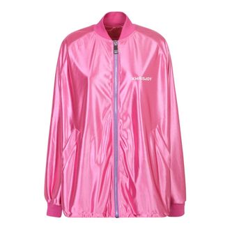 Khrisjoy Femme, Vestes, Rose, Taille: 38 FR Veste Bomber M&eacute;tallique Rose