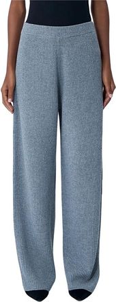 Sportmax Femme, Pantalons, Gris, Taille: 38 FR Pantalon En Laine Et Cachemire Mélangés
