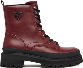 Guess Schnürschuhe FLFB2D LEA10 Dunkelrot