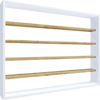 ebuy24 Vitrine murale Osado H. 60 x L. 80 x P. 10 cm Blanc/Hong Eiche
