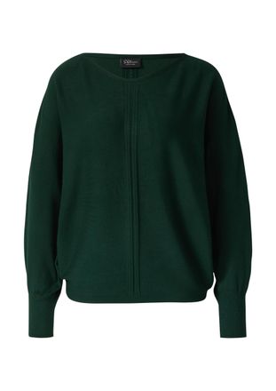 s.Oliver Black Label s.Oliver Black Label Damen 2172871 Pullover Langarm mit Ajour-Details, Blue Green, 38