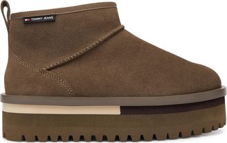 Tommy Jeans Schneeschuhe Tommy Jeans Tjw Flatform Snow Boot Suede EN0EN02841 Braun