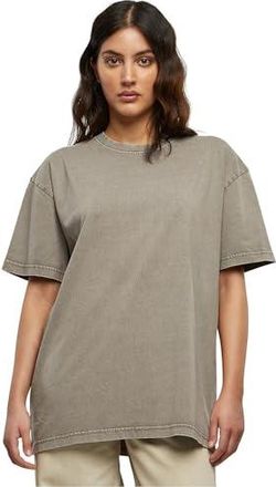 Build Your Brand Ladies Oversized Acid Wash Tee, T-Shirt