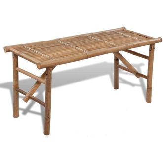 vidaXL Vidaxl - Banc de jardin pliable 118 cm Bambou