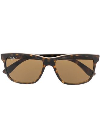 Ray-Ban Eckige Caribbean Sonnenbrille - Braun