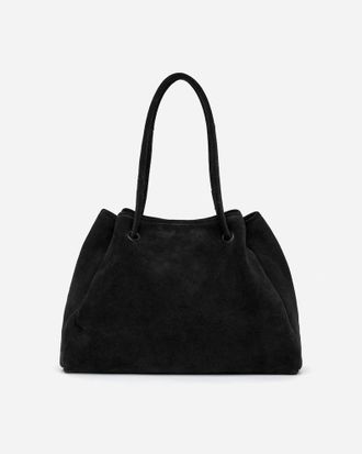 Arket Tragetasche Aus Spaltvelours -Schwarz