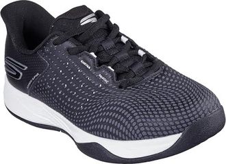 Skechers Femme Viper Court Reload Basket, Black Synthetic/Textile/White Trim, 39 EU