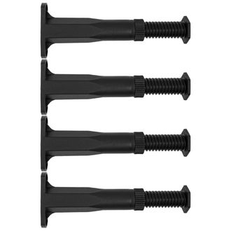 SOLUSTRE 4 St&uuml;ck Verstellbare Bettrahmenbeine aus Kunststoff 210-375mm M&ouml;belst&uuml;tzbeine f&uuml;r Bettgestell Mittelst&uuml;tze Bodenschonend M&ouml;belbeine Ersatz f&uuml;r Bettrah