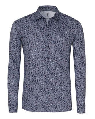 DeSoto Softes Jerseyhemd mit floralem Print und Kentkragen in