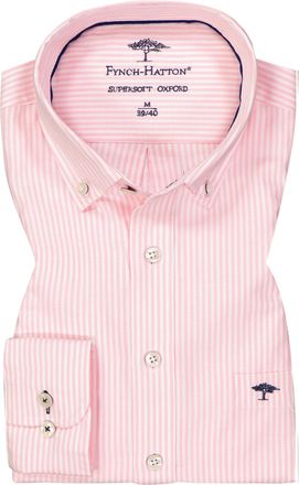Fynch-Hatton Fynch-Hatton Herren Hemd rosa gestreift