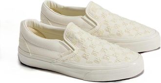 Vans Classic Slip-On Leichte Wei&szlig;e Sneakers Aus Canvas