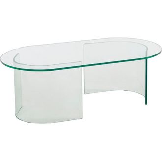 Vente-Unique Vente-unique - Table basse en verre trempé courbé - Transparent - nizwa