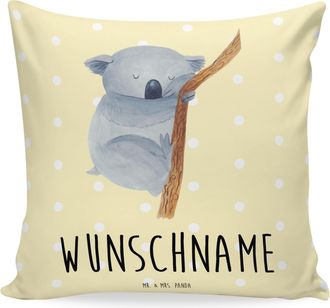 Mr. & Mrs. Panda Kopfkissen Koalab&auml;r - Personalisierte Geschenke, B&auml;r, Traum, Name, Lustige Spr&uuml;che, Kissen, Schlafzimmer, Koala, Bedrucken, Wunschname, schlafen, Pers