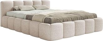 Selsey Selsey Cloudy Low - Polsterbett 160x200 cm, wasserabweisende Chenille, Hellbeige