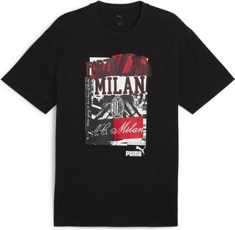 Puma A.C. Milan Ftblnrgy+, Adulto Lässiges Kurzarm-T-Shirt AC Mailand, offizielles Produkt, Unisex, Schwarz, XXL