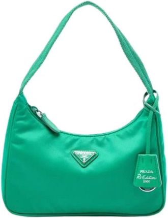Prada Sac bandouli&egrave;re vintage en nylon pr&eacute;-poss&eacute;d&eacute; - Femme - Pre-owned - Vert - Taille: ONE Size