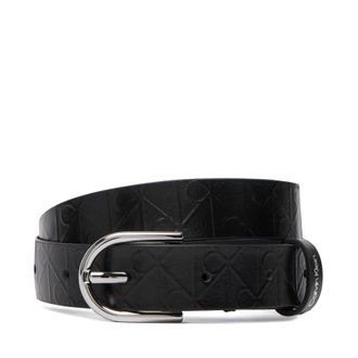 Calvin Klein Dameng&uuml;rtel Calvin Klein Round Buckle Debossed LV04F7143G Schwarz
