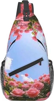 Generic Sac &agrave; bandouli&egrave;re Flowers In The Sky - Sac &agrave; bandouli&egrave;re de voyage pour homme - Sac &agrave; dos de randonn&eacute;e