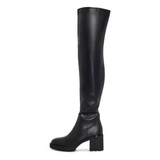 Cesare Gaspari Elegante Rise Overknee-Stiefel aus Leder - - Shoes - Damen - Schwarzk - 38 EU