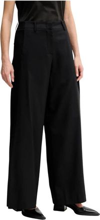 Kenzo Femme, Pantalons, Noir, Taille: 36 FR Pantalon large en laine vierge