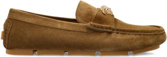 Versace mocassins La Medusa en cuir - Marron