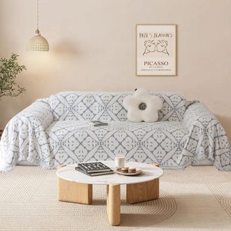 Shanna Sofa Überwurfdecke 1/2/3/4 Sitzer, Chenille AB Seiten Ganzjährig Nutzbar Sofabezug L Form U Ecksofa Große Sofa Überzug, Vielseitige Sofaüberwurf Couch