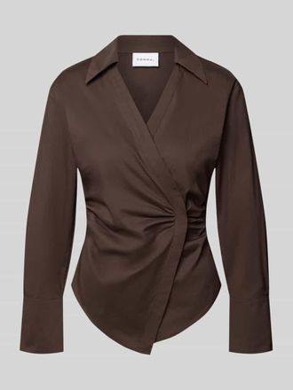 Comma Slim Fit Bluse in Wickel-Optik