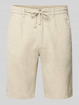 Lindbergh Regular Fit Bermudas aus Baumwoll-Leinen-Mix