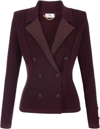 Elisabetta Franchi Damen, Jacken, Lila, XLGröße