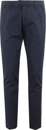 Roy Rogers Blaue Gabardine Chino Hose Slim Fit - - Trousers - Herren - Blau - W32