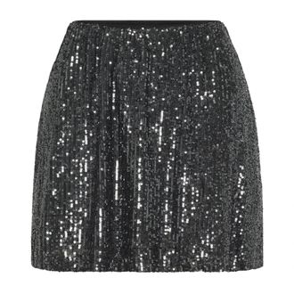 Saint Tropez Cropped Paillettenrock Graueisen - - Skirts - Damen - Grau - S