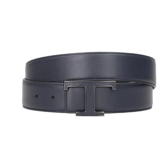 Tod's Zeitloser Reversibler T-Lederg&uuml;rtel - - Accessories - Herren - Blau - 100 CM