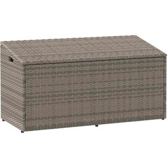 vidaXL Vidaxl - Boîte de rangement de jardin gris 110x50x58 cm résine tressée