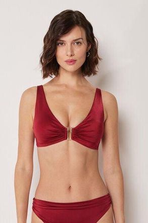 Calzedonia Bustier-bikinioberteil Shiny Satin Rot