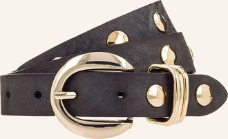B.Belt B.Belt Lederg&uuml;rtel Mit Nieten schwarz