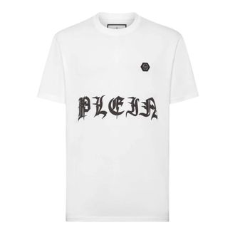 Philipp Plein T-Shirt Rundhals SS Gothic Plein - - Tops - Herren - Wei&szlig; - M