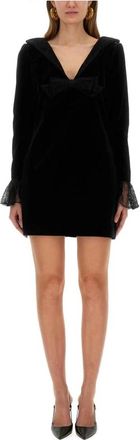 Nina Ricci Femme, Robes, Noir, Taille: 36 FR Velvet Bow Detail Mini Dress