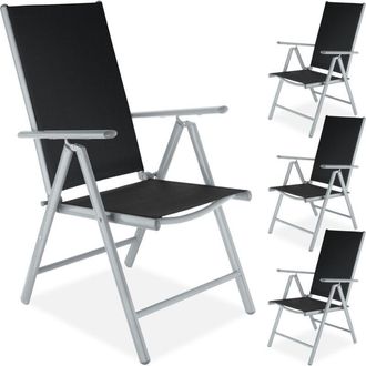 TecTake Tectake - chaises de jardin pliantes Pliable Dossier réglable en 7 positions
