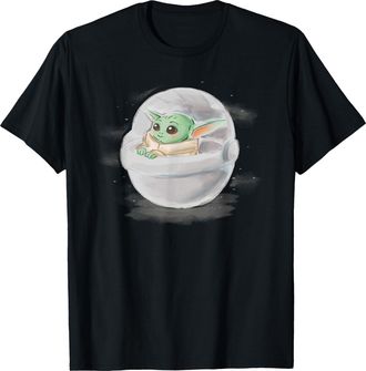 Star Wars The Mandalorian The Child Floating Pod Watercolor T-Shirt