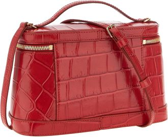 Jacquemus Le Petit Vanity Calfskin Leather Top Handle Bag - Red