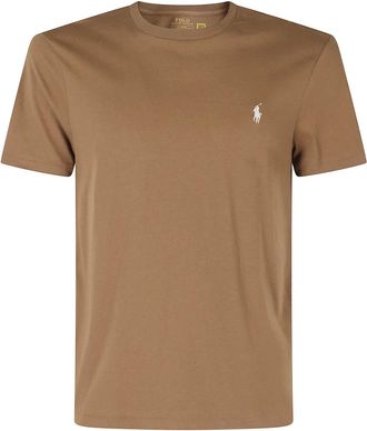 Polo Ralph Lauren Homme, Tops, Brun, Taille: XL T-shirt Logo Brod&eacute;
