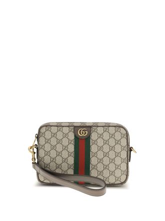 Gucci Mens Shoulder Bag Ophidia Gg Monogram Beige Polyurethane