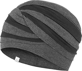 Christine Headwear Bonnet en bambou Shanti noir et marron pour traitement de chimioth&eacute;rapie